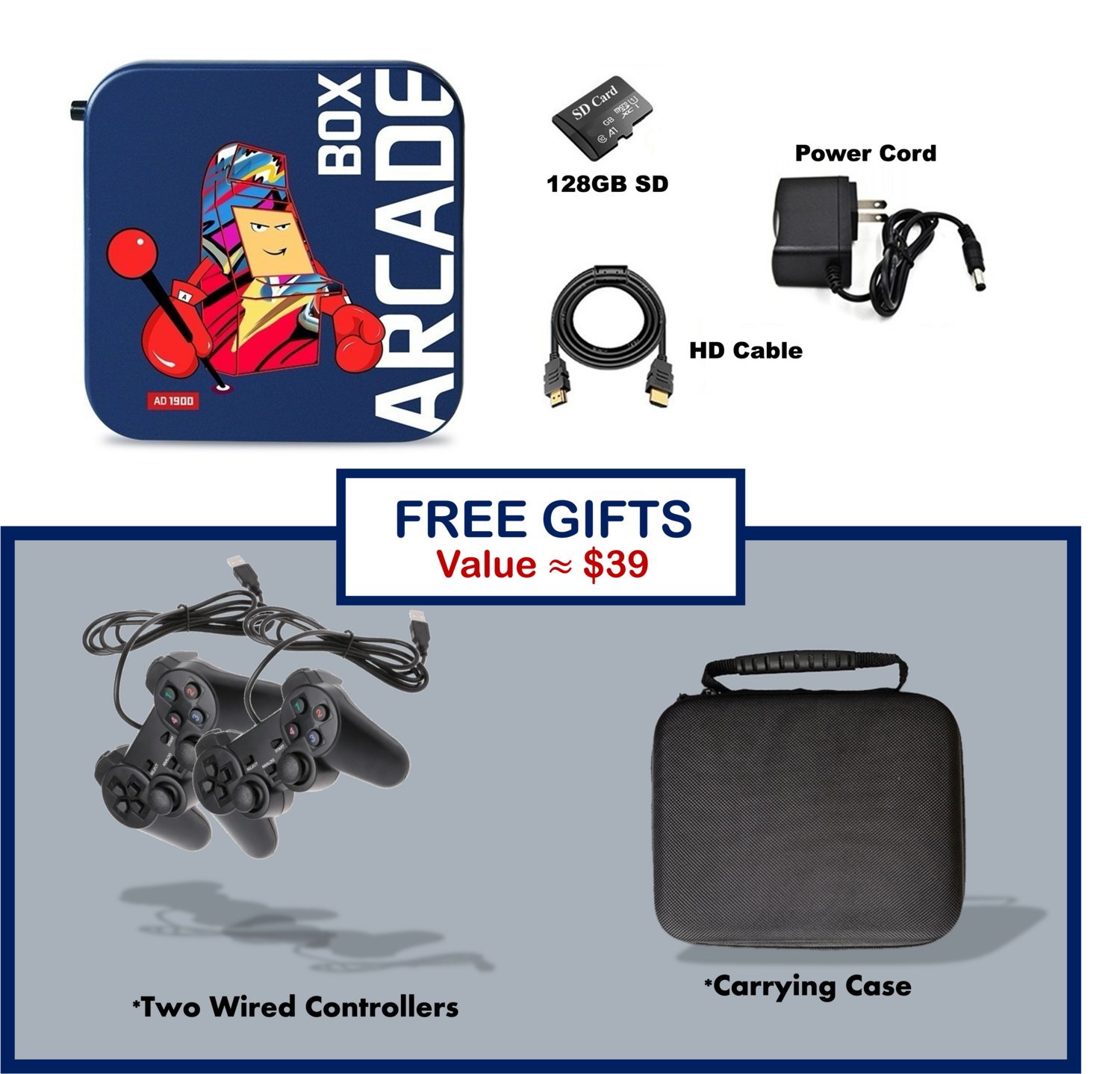 50 Consoles in 1, 50000+ Games, Retrogaming – Arcade Box