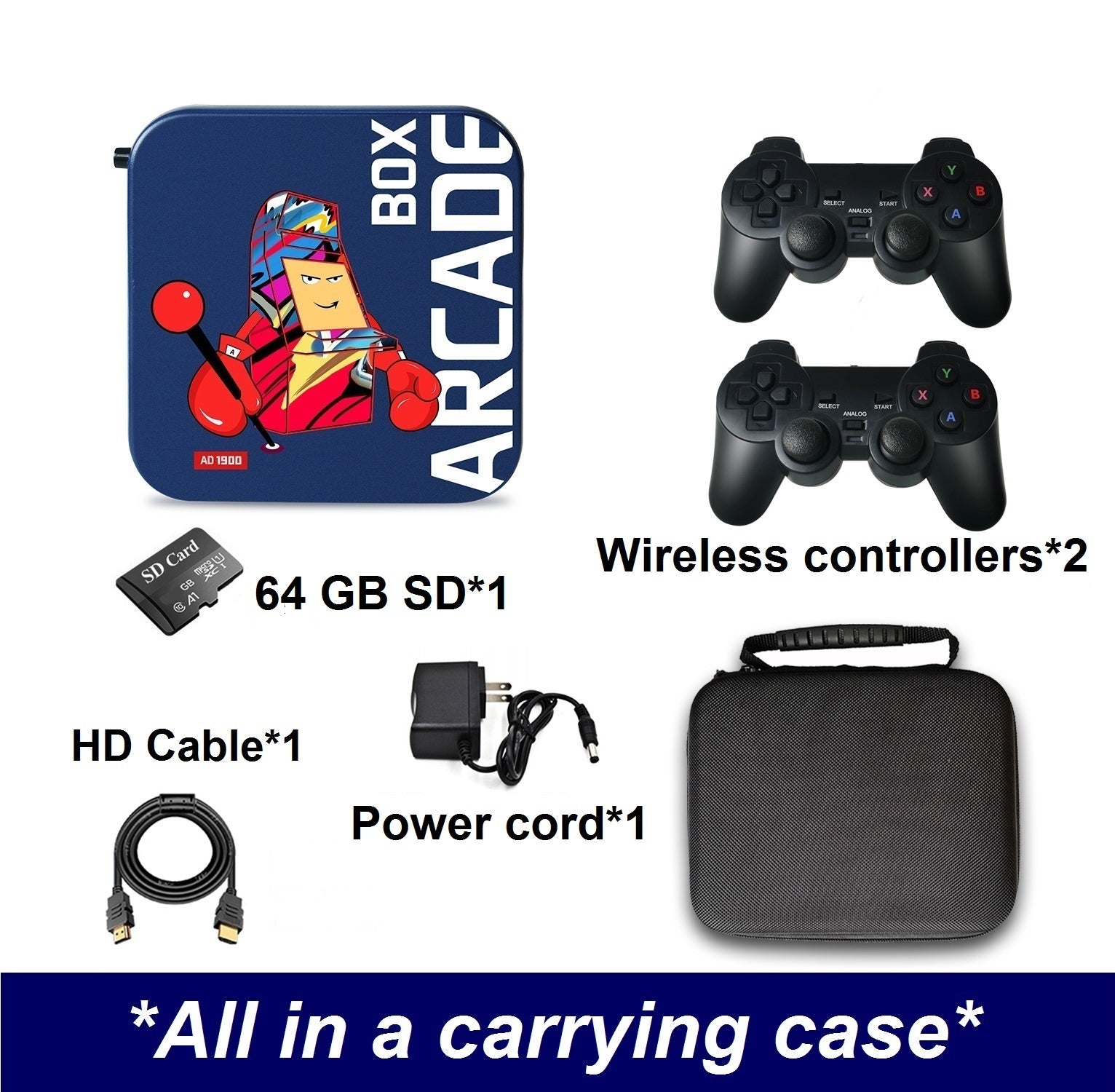 50 Consoles in 1, 50000+ Games, Retrogaming – Arcade Box